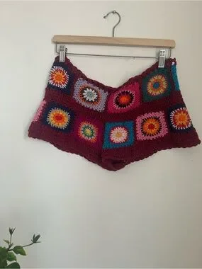 Shorts | Handmade Crochet Granny Square Shorts | Poshmark
